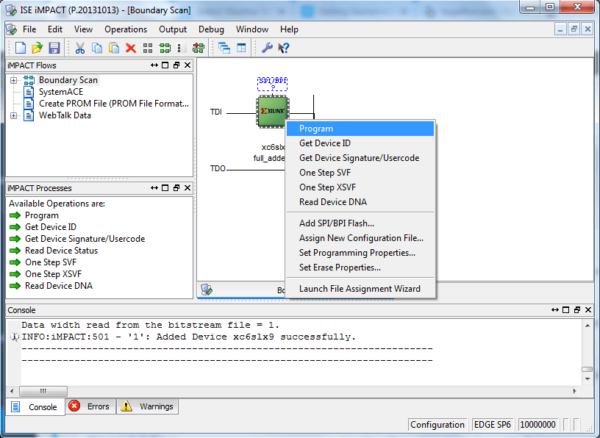 Getting Started with Xilinx ISE 14.7 for EDGE Spartan 6 FPGA Kit