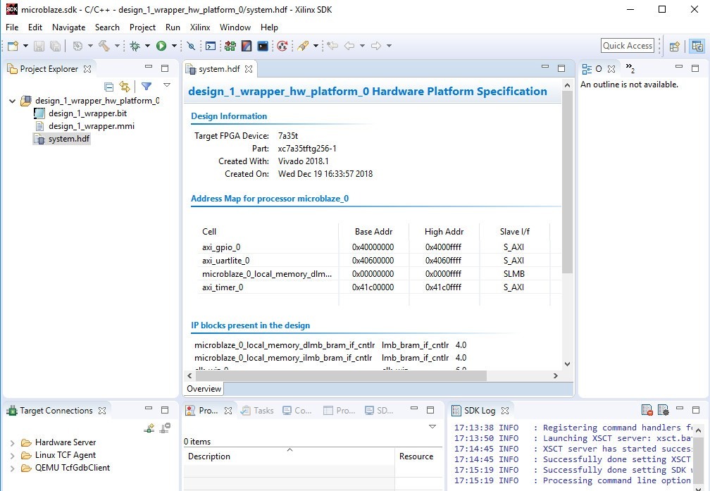 Getting Started with Vivado Microblaze design using EDGE Artix 7 FPGA kit