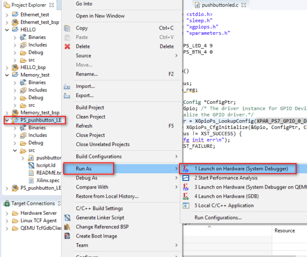 PS UART, DDR3, Ethernet, Button and LED demo on EDGE ZYNQ SoC FPGA kit