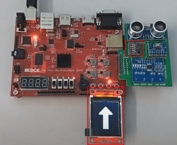 Displaying Gesture sensor output on TFT using EDGE Zynq SoC FPGA kit